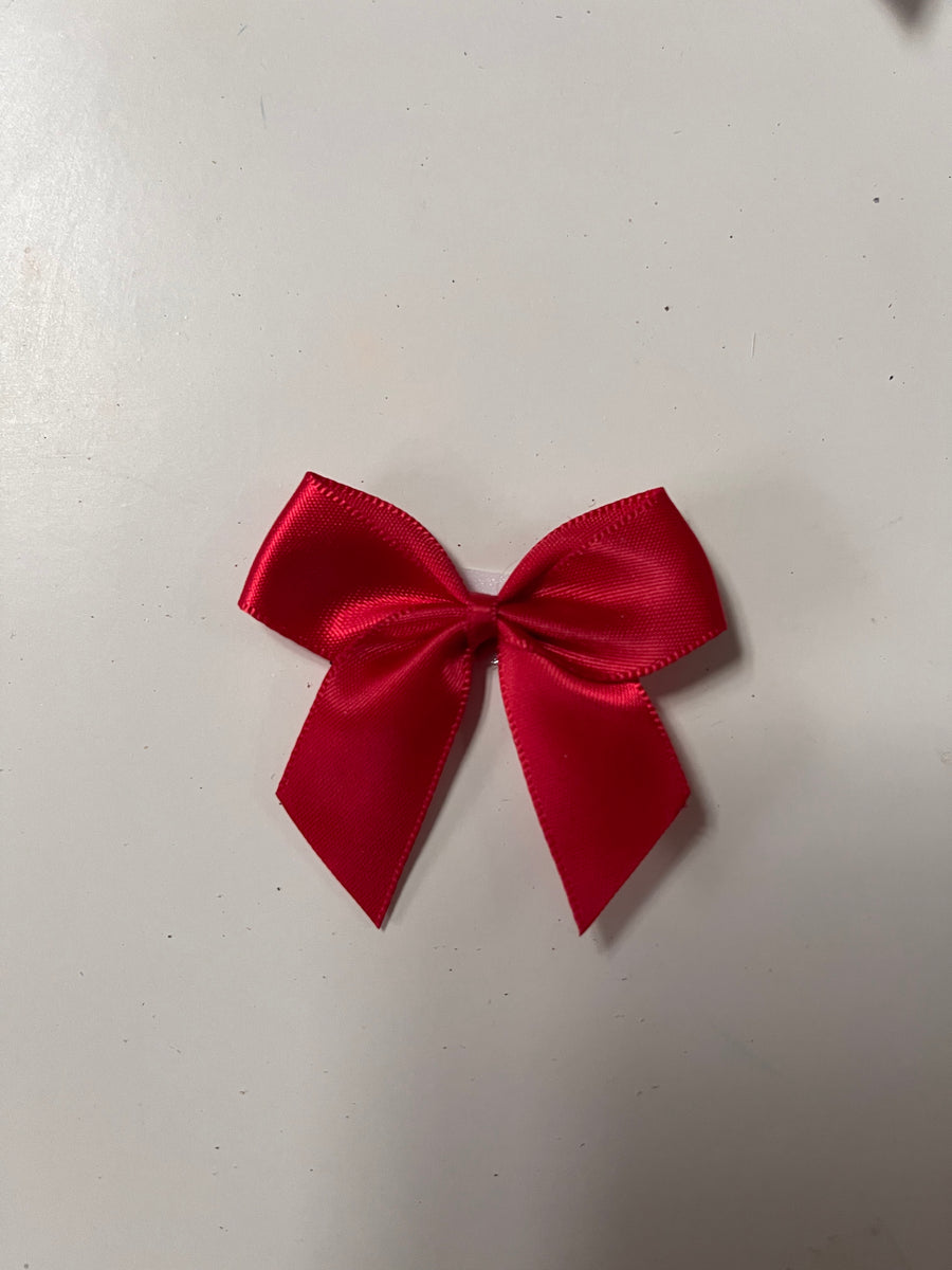Red Satin Bows - Self Adhesive - 5cm - pack of 12 – Wax Melt Moulds and ...